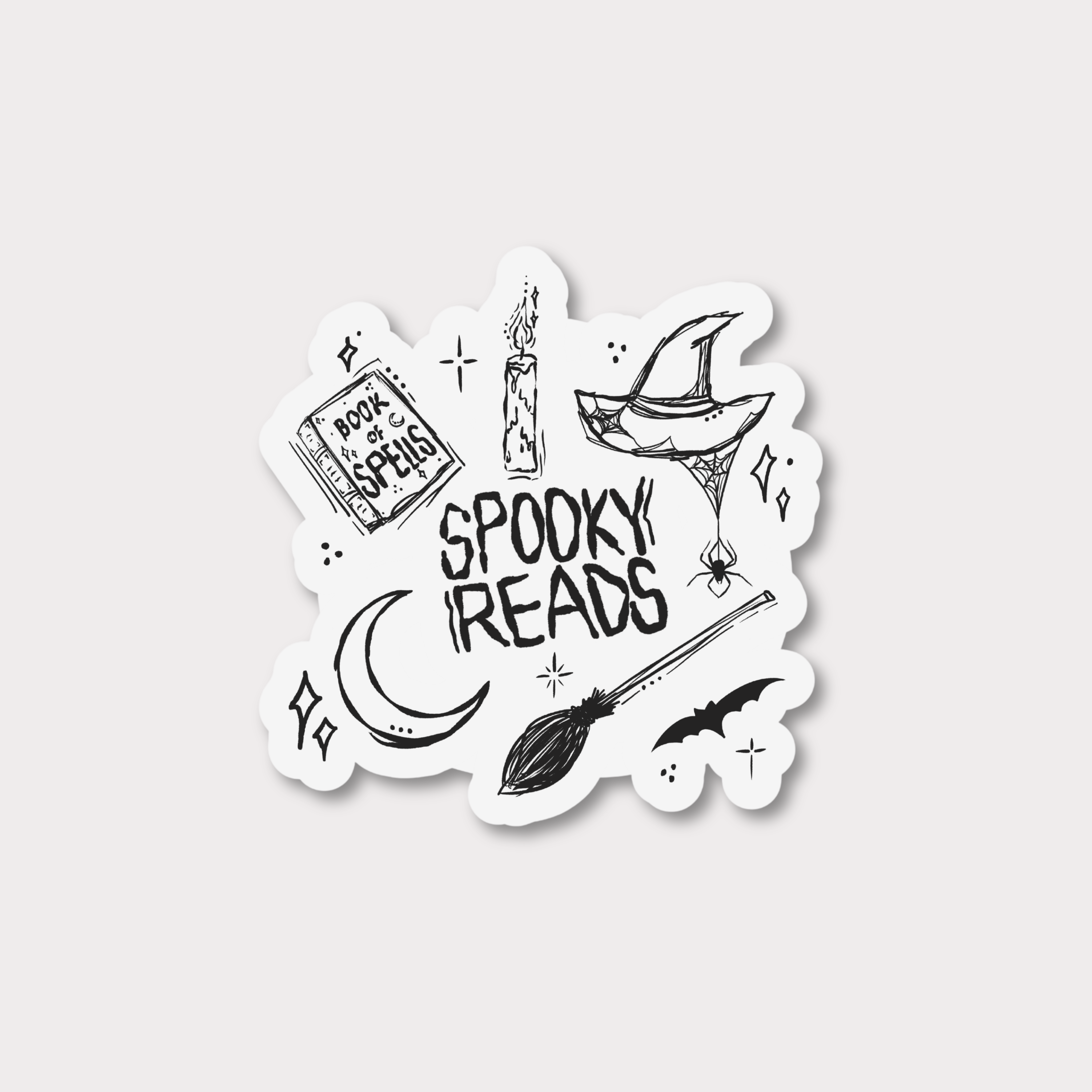 Spooky Reads Clear Sticker – Wilderland Paper